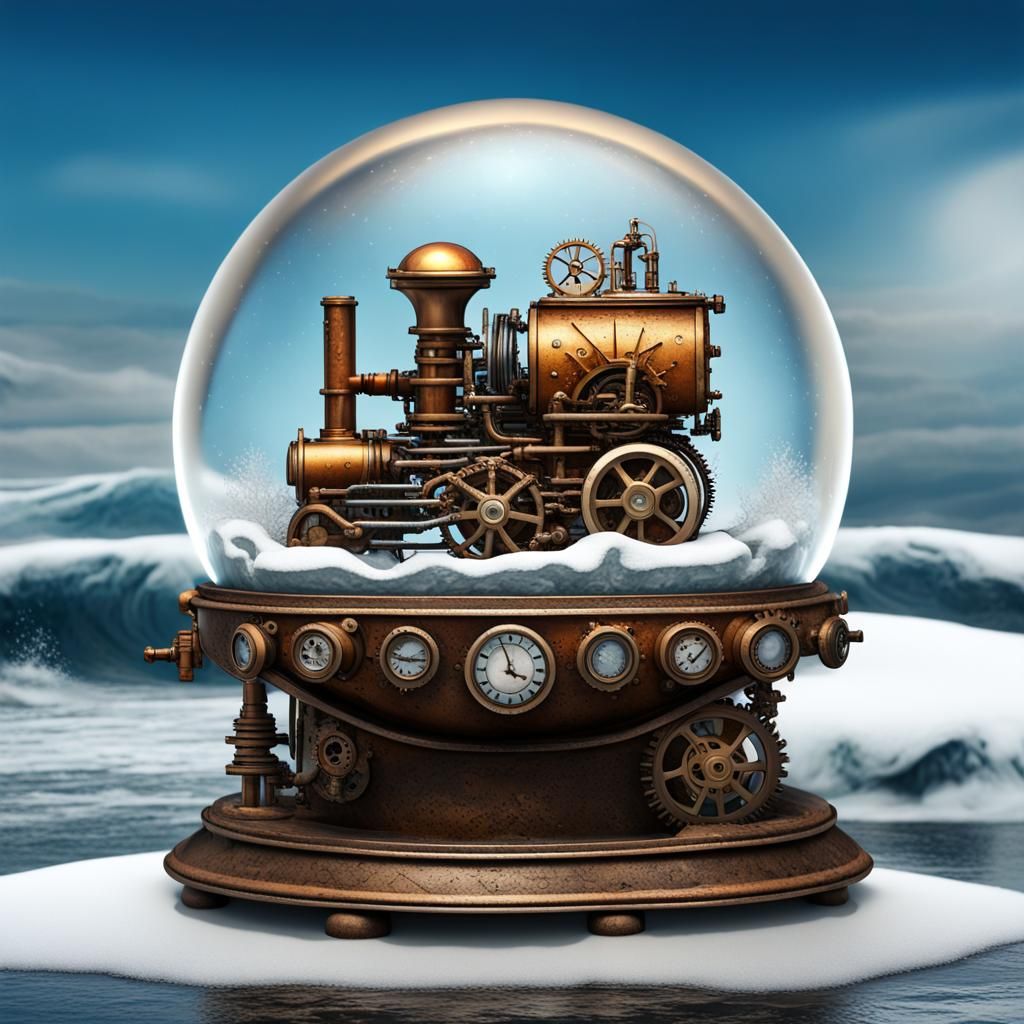 Steampunk engine - AI Generated Artwork - NightCafe Creator