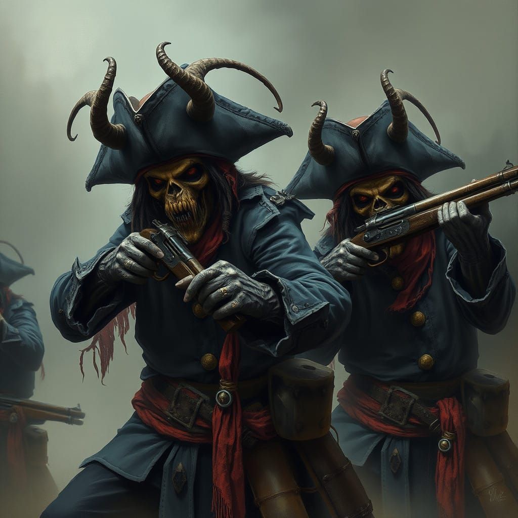 Demon pirates - Ethereal Demon Pirates Sail the Mystic Shor...