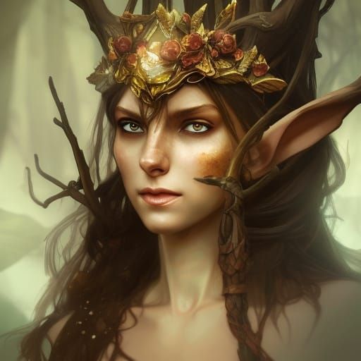 Queen Elf Dryad - AI Generated Artwork - NightCafe Creator