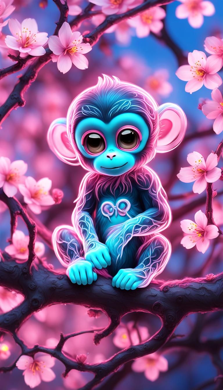 cuteness overload , neon glowing, fairy lights X-ray, contoured ...