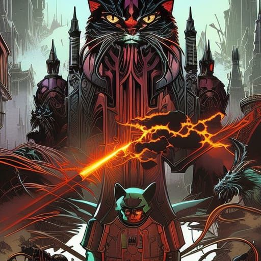 sinister cat - AI Generated Artwork - NightCafe Creator