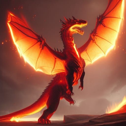 Fire serpent - AI Generated Artwork - NightCafe Creator