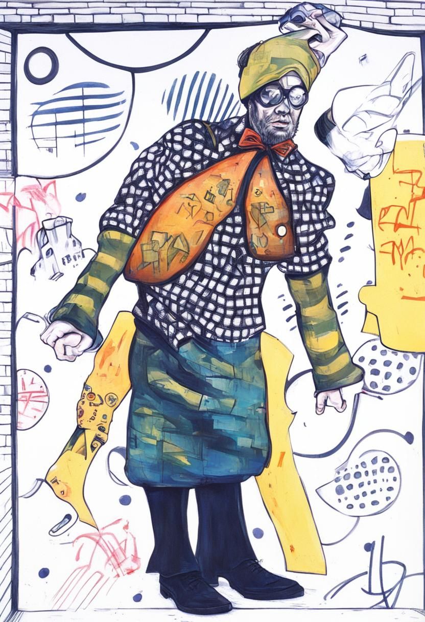 hypermodernism hyperrealism maximalism graffiti fisheye lens - AI ...