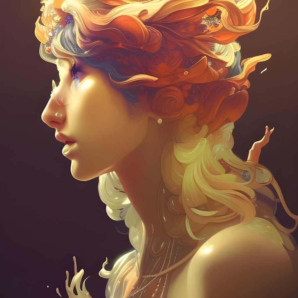Exploding moon head and shoulders portrait, 8k resolution concept art ...