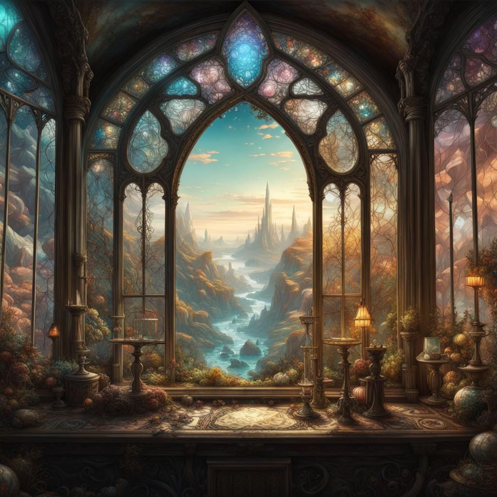 INTRICATE gorgeous detailed enchanting epic wide shot angle to a ...