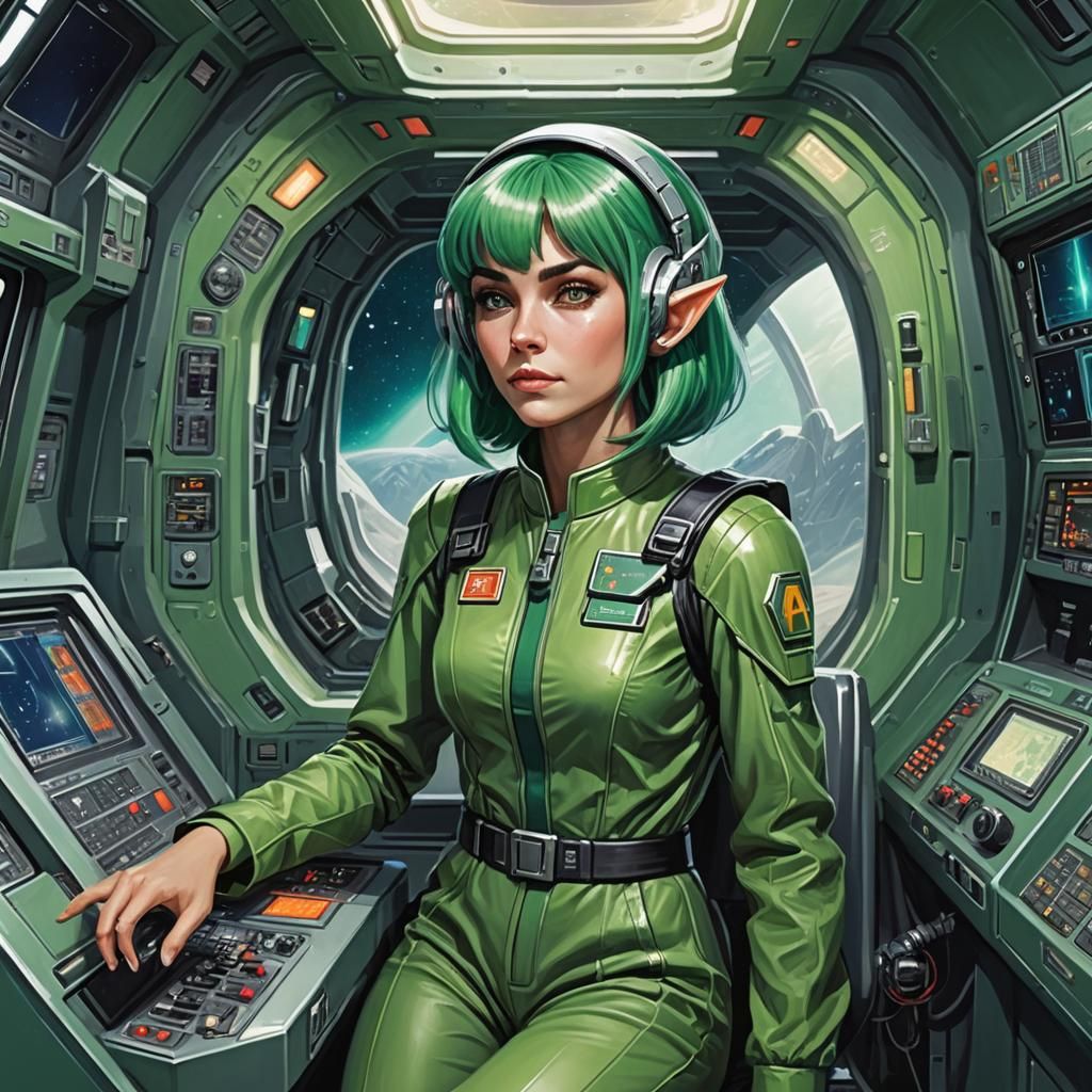 Green Elf as a space shuttle pilot - AI Generated Artwork - NightCafe ...