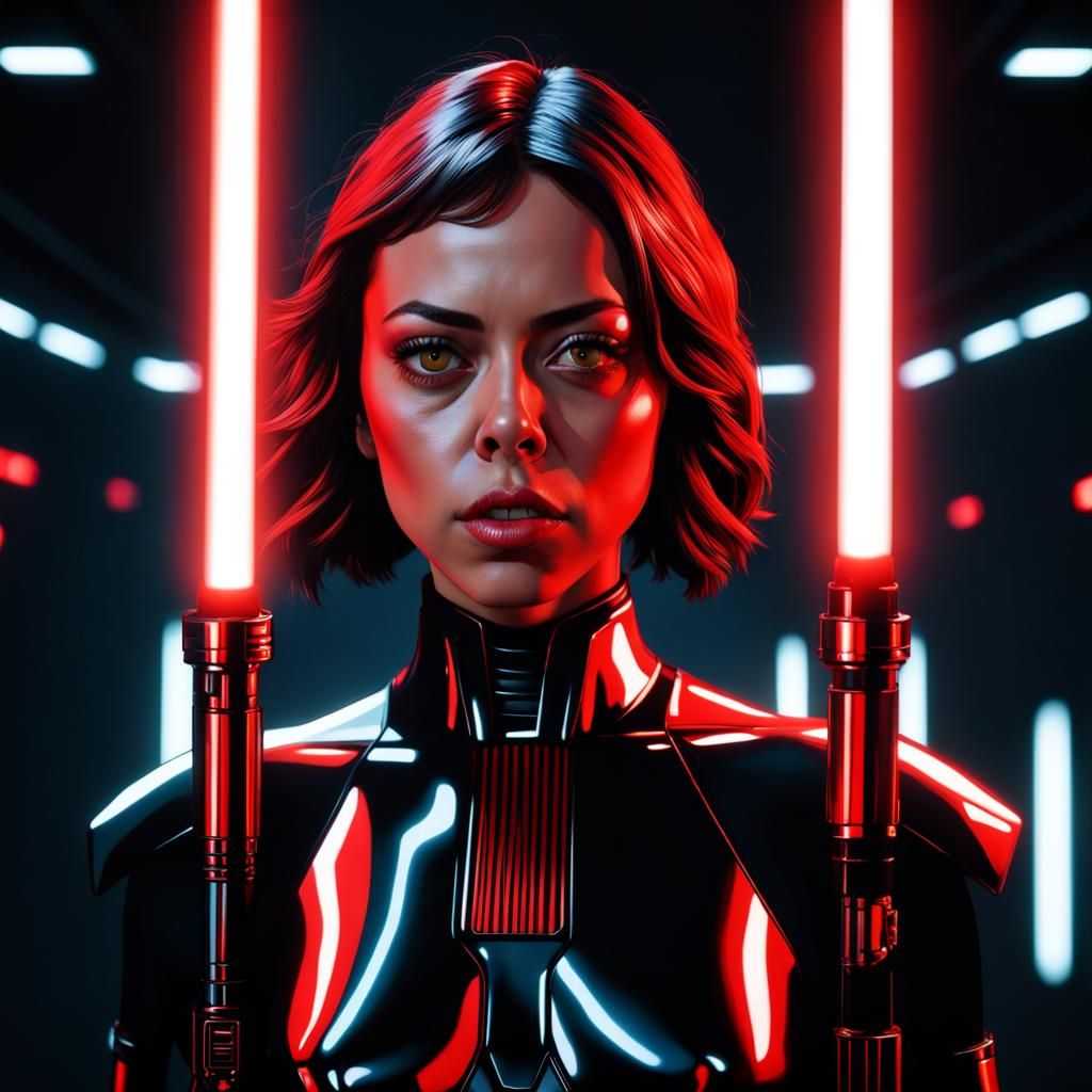 Aubrey Plaza Sith Apprentice - AI Generated Artwork - NightCafe Creator