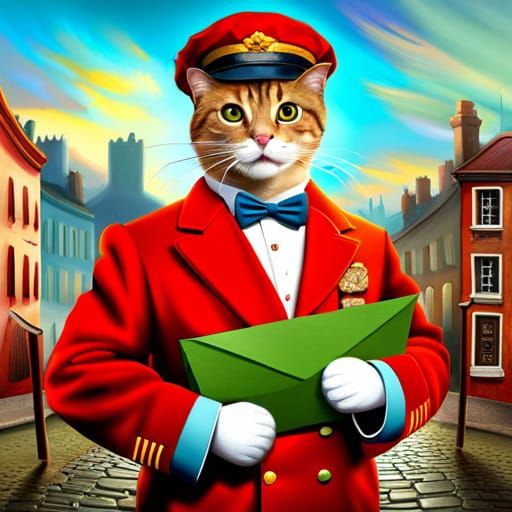 Postman Cat - AI Generated Artwork - NightCafe Creator