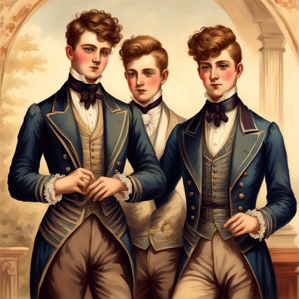 victorian gay boys - AI Generated Artwork - NightCafe Creator