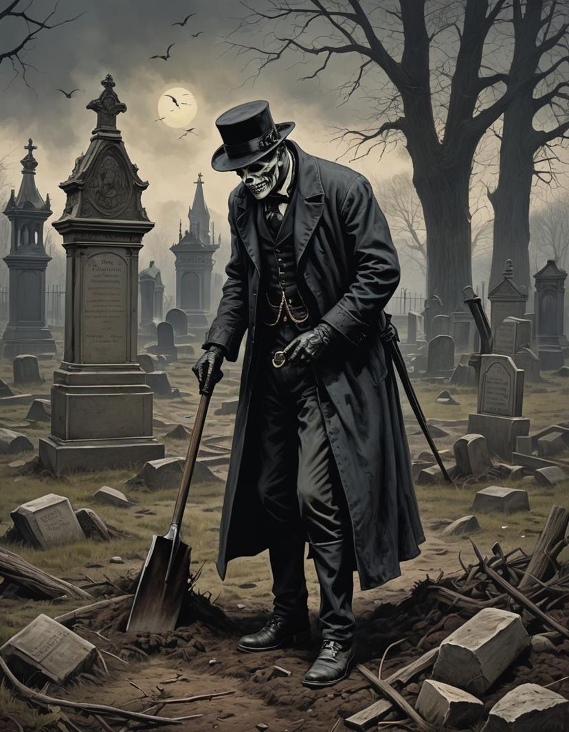 victorian england grave-digger horror gothic - AI Generated Artwork ...