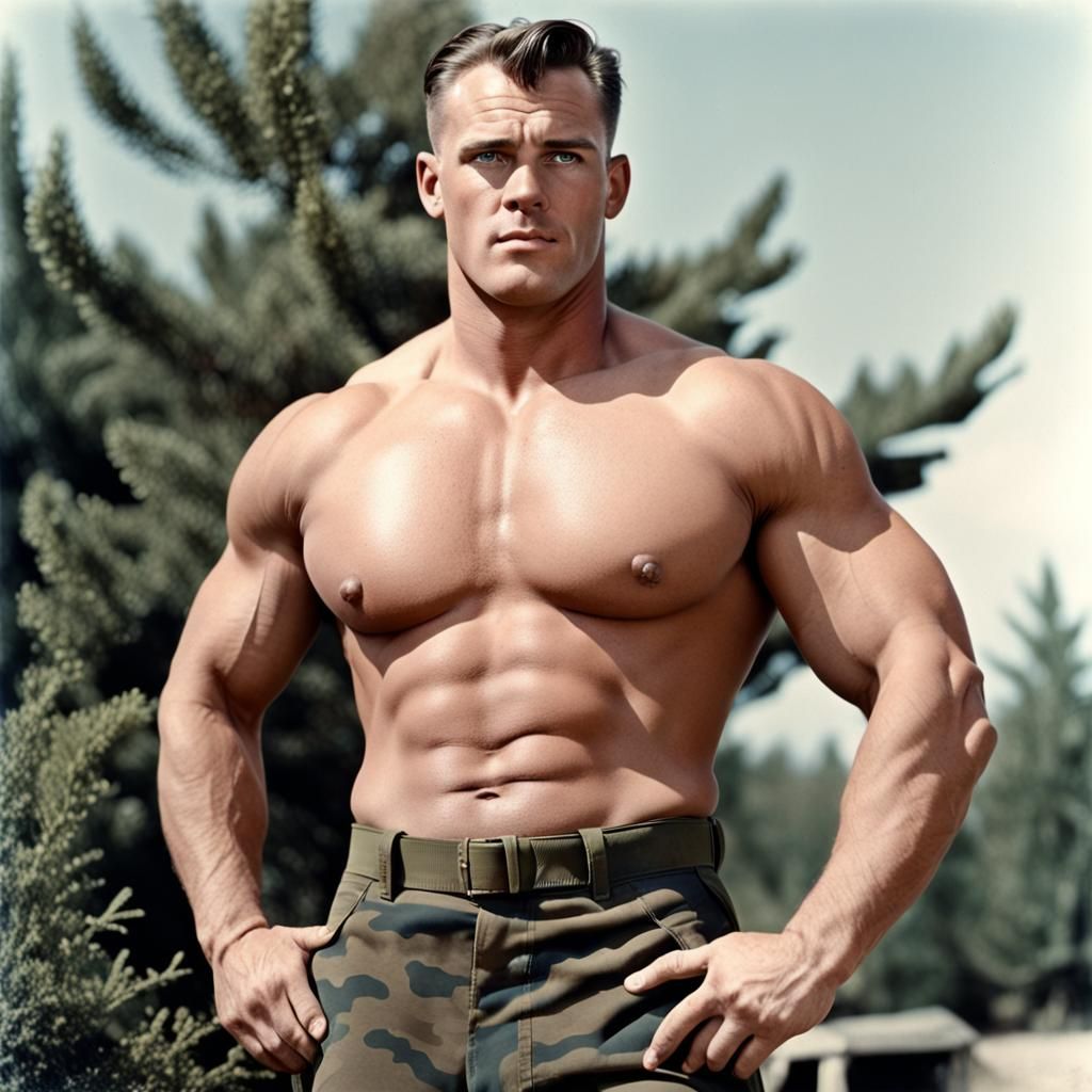US Marine Beefcake - AI Generated Artwork - NightCafe Creator