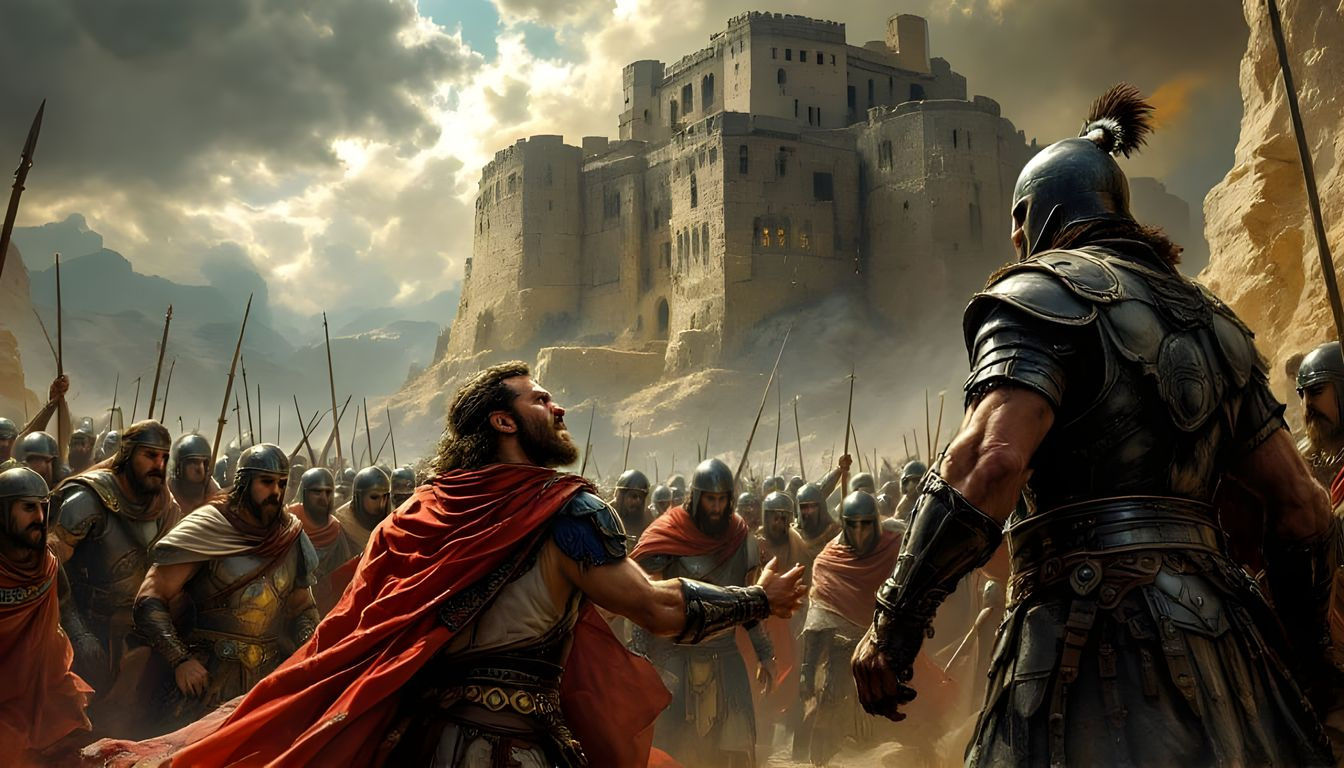 Ancient Israeli Warriors Face Philistine Horde in ... - AI Art