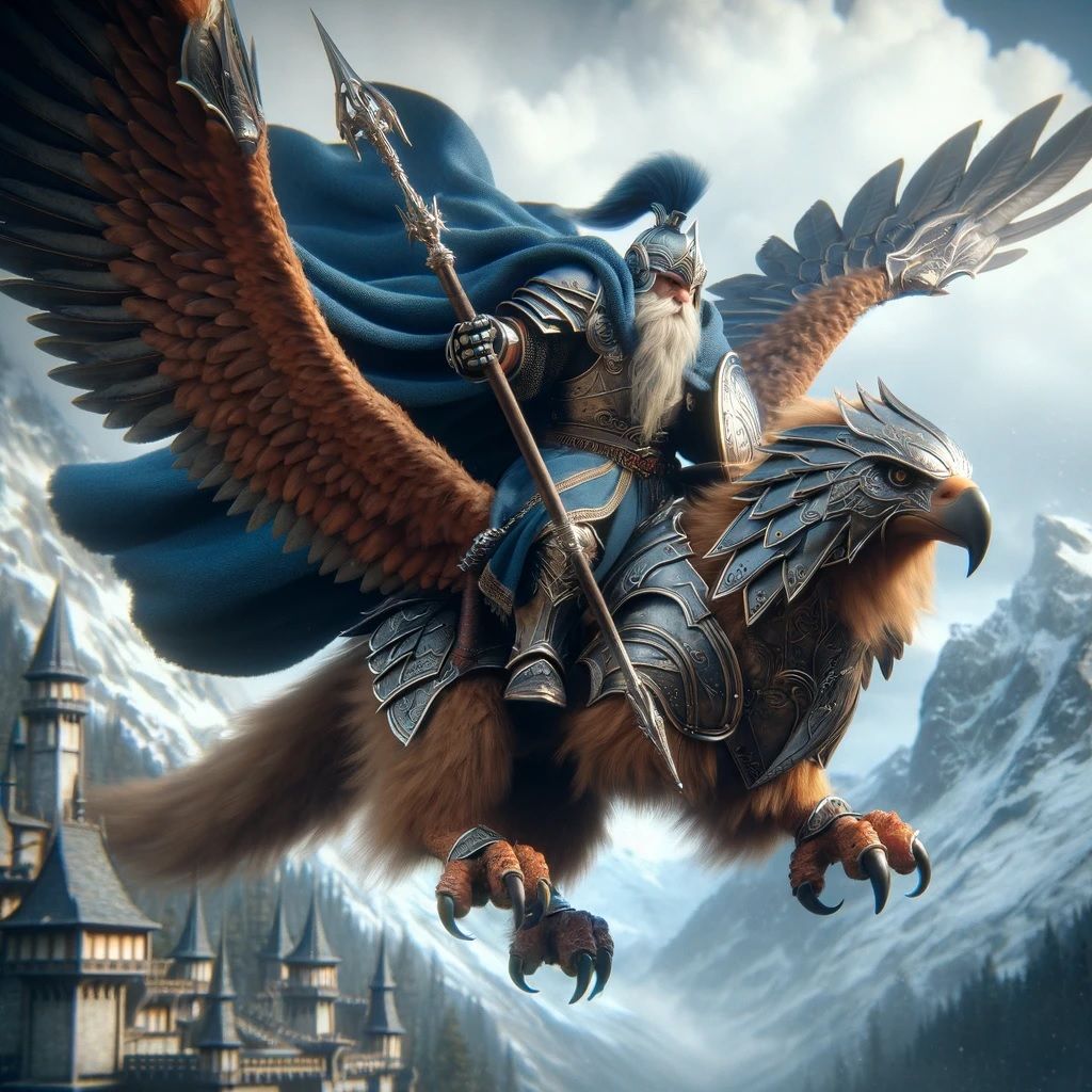 Stormguard Griffon Calvary Rider - AI Generated Artwork - NightCafe Creator