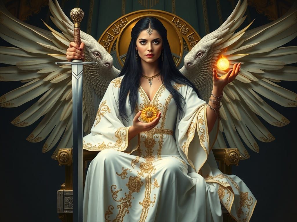 Cosmic Goddess of Balance and Judgment - AI Art