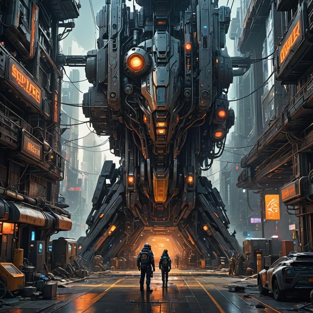sci-fi dystopian era futuristic sci-fi fantasy / color / ( a dystopian ...