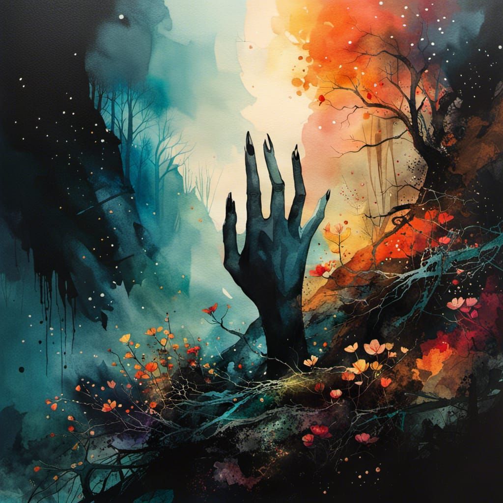Grasping for life - AI Generated Artwork - NightCafe Creator