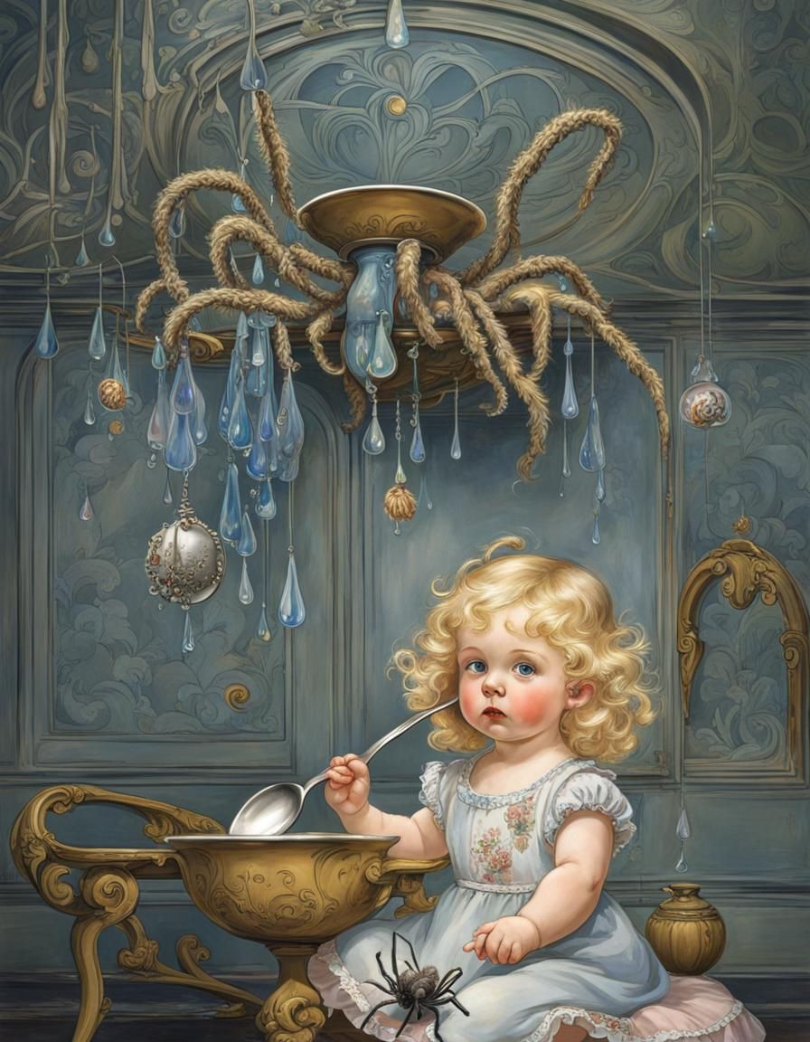 And Scared Miss Muffet Away - AI Generated Artwork - NightCafe Creator