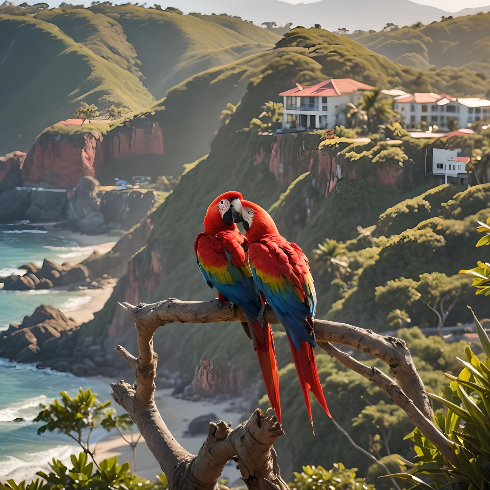 Tropical Parrots - AI Generated Artwork - NightCafe Creator