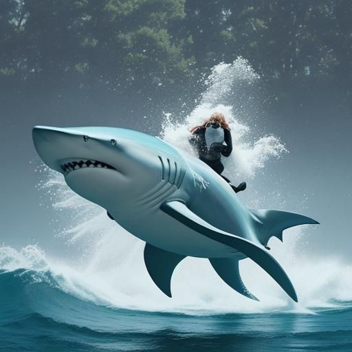 trees bouncing under the shark - AI Generated Artwork - NightCafe Creator