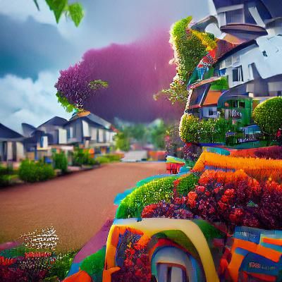 The neighborhood - AI Generated Artwork - NightCafe Creator