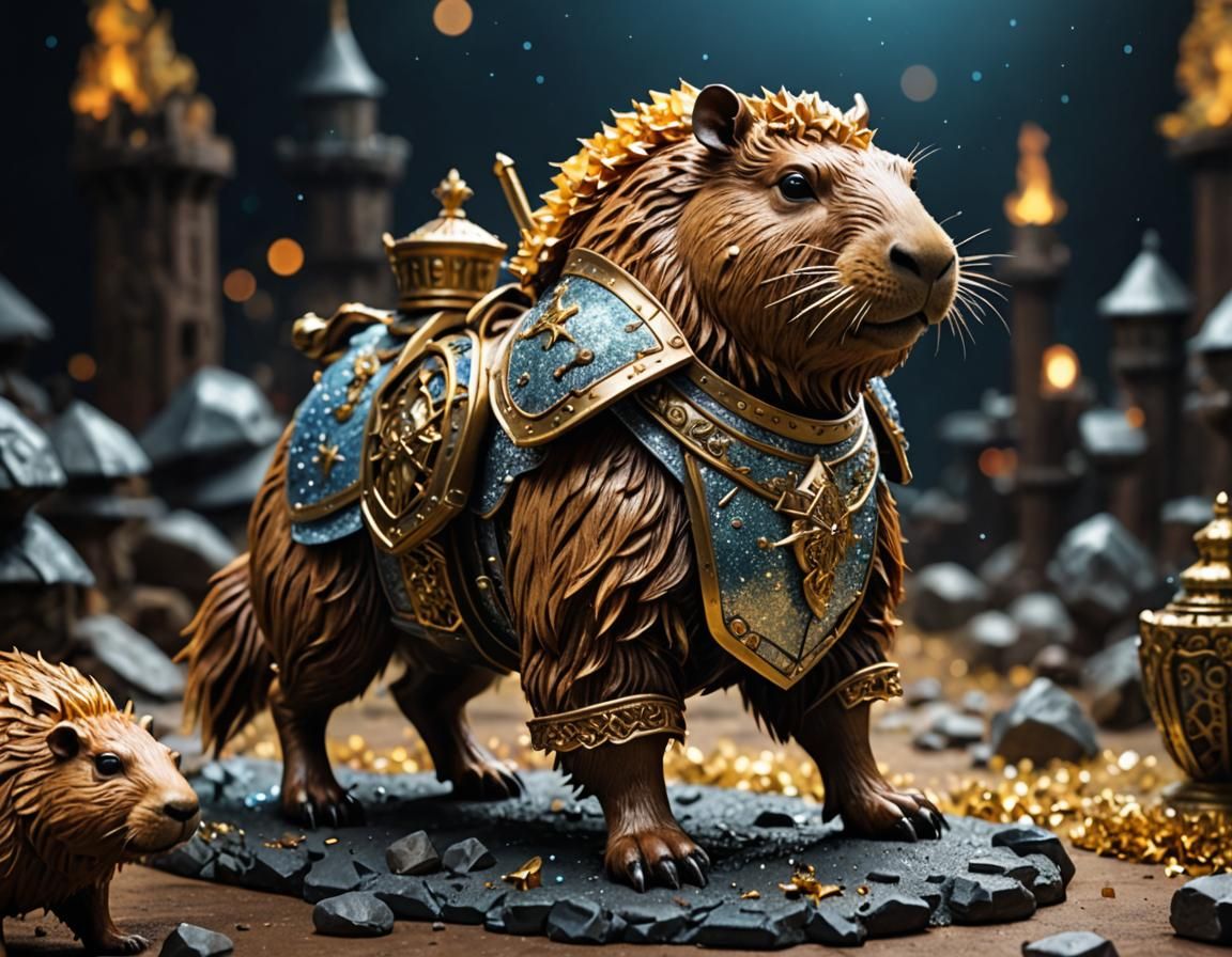 Action DnD Figure of Capybara horse knight - AI Generated Artwork ...