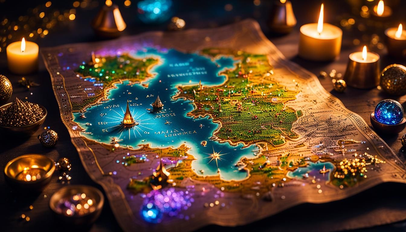 Magic Treasure Map - AI Generated Artwork - NightCafe Creator