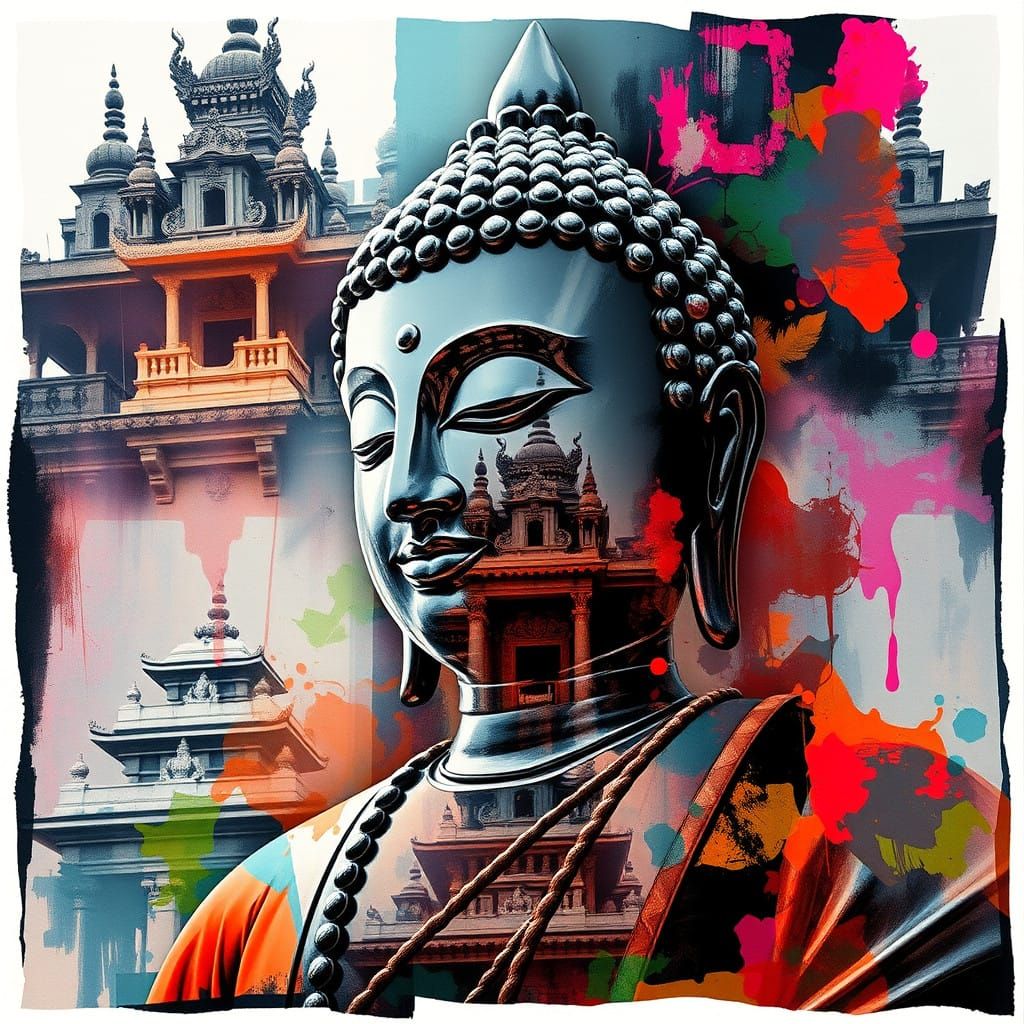 Ethereal Double Exposure Masterpiece in Ink Painti... - AI Art