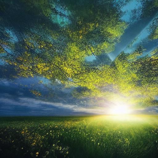 the magic in the nature at night - AI Generated Artwork - NightCafe Creator