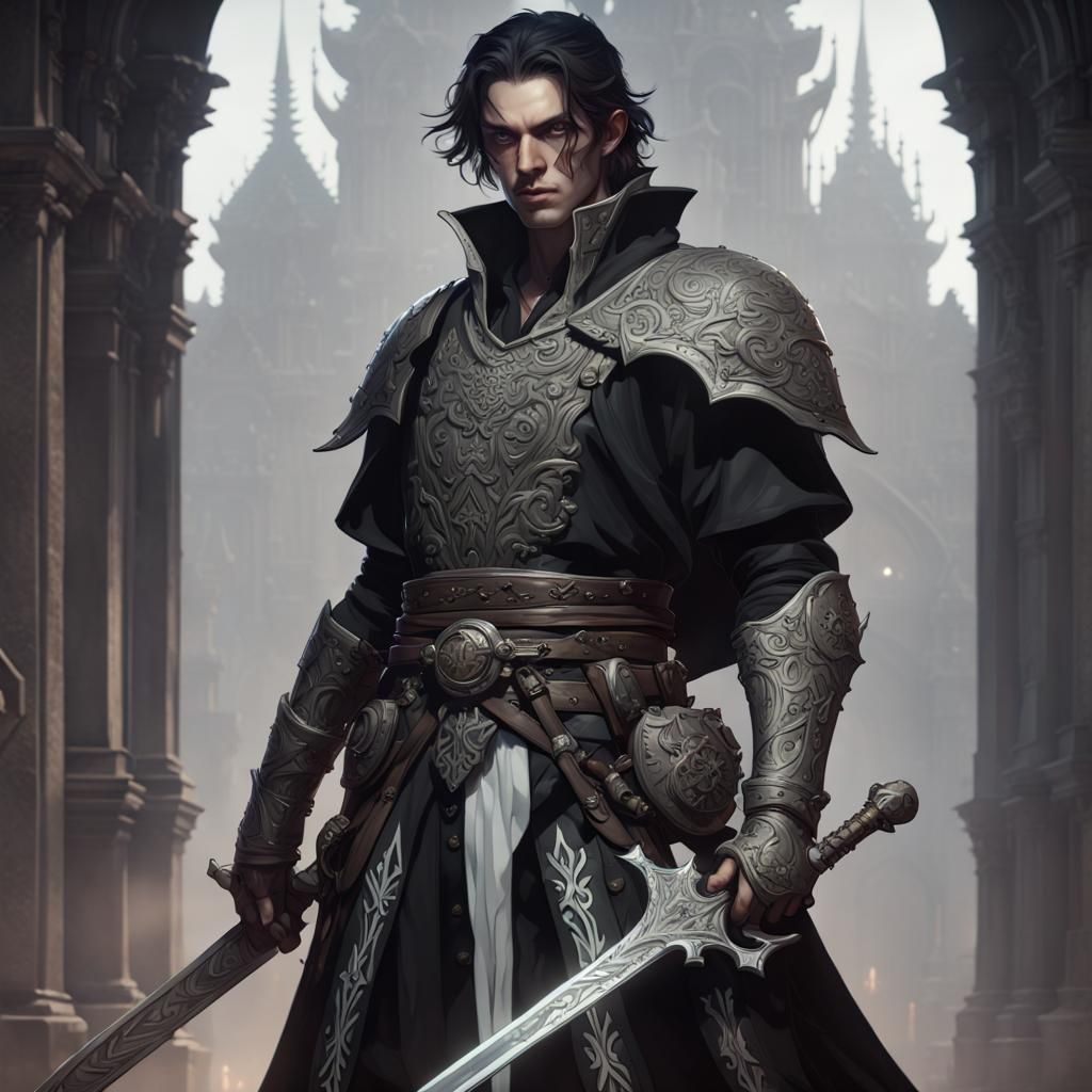 Sword master (black) - AI Generated Artwork - NightCafe Creator
