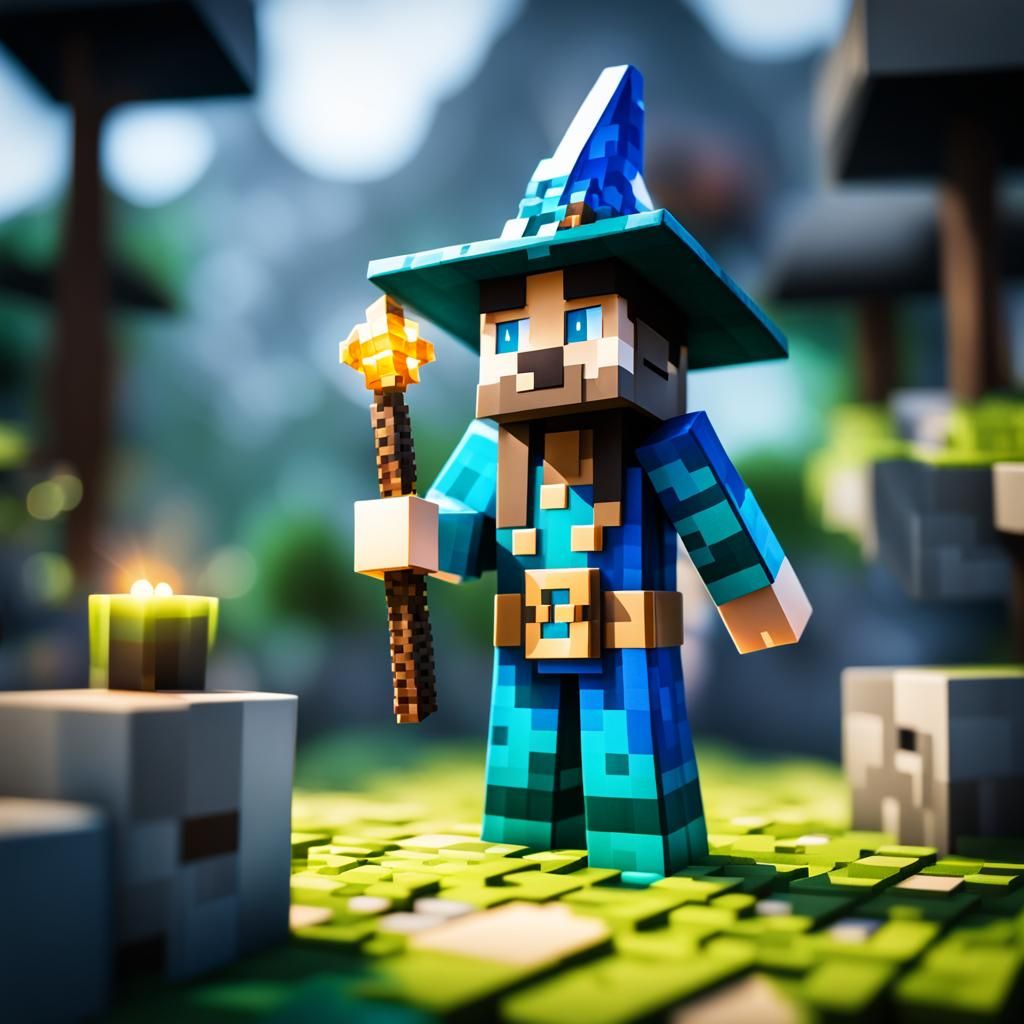Minecraft Wizard - AI Generated Artwork - NightCafe Creator