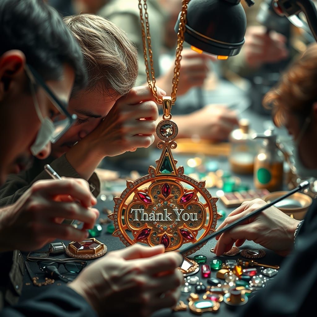 Thank You - Master Jewelers Crafting Exquisite Gold Pendant ...