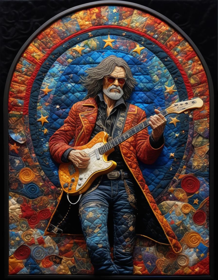 Rock n Roll Will Never Die Quilt - AI Generated Artwork - NightCafe Creator