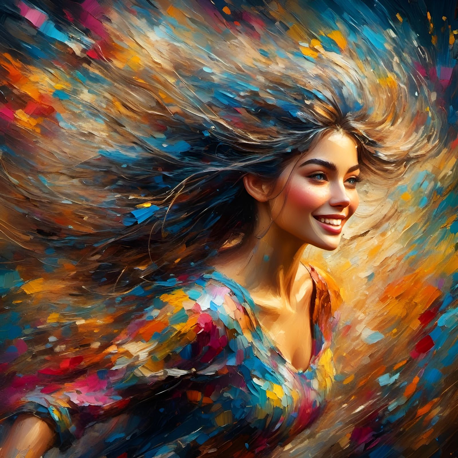 Joyous Burst of Color - AI Generated Artwork - NightCafe Creator