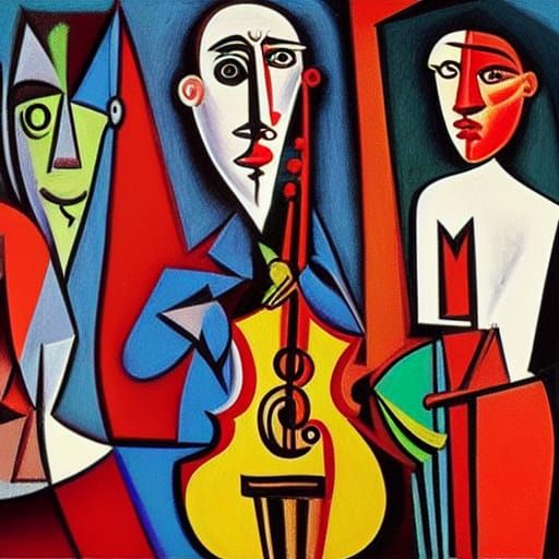 Picasso musicians - AI Generated Artwork - NightCafe Creator