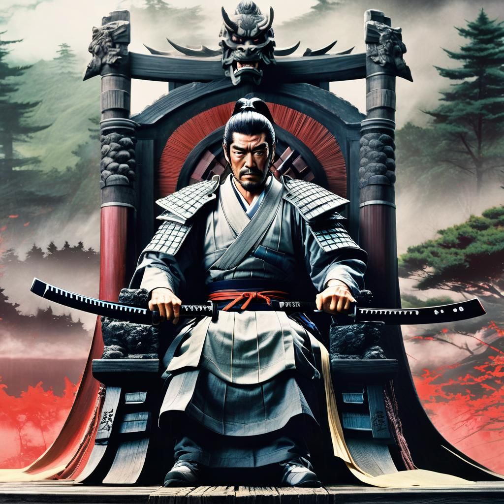 Toshiro Mifune's Samurai in Akira Kurosawa's Throne of Blood - AI ...