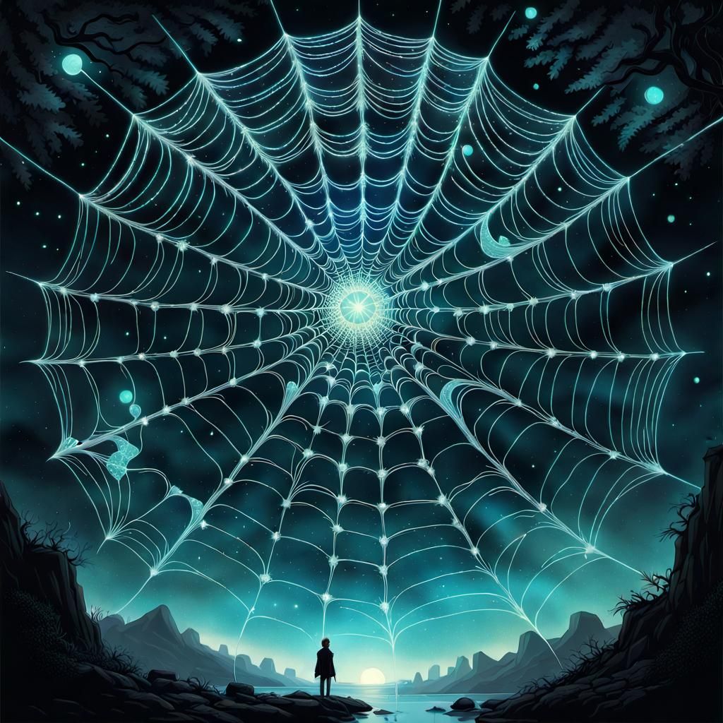 A giant spiderweb - AI Generated Artwork - NightCafe Creator
