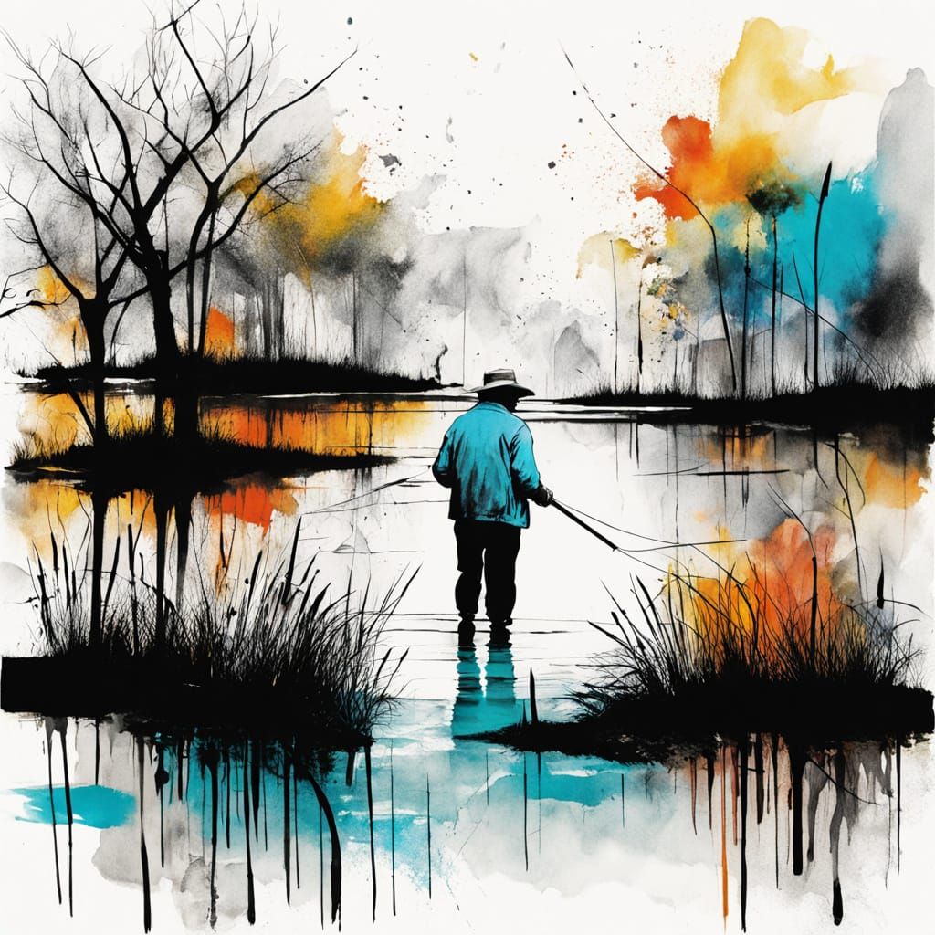 Fishing the shallows. - Fishing the shallows.