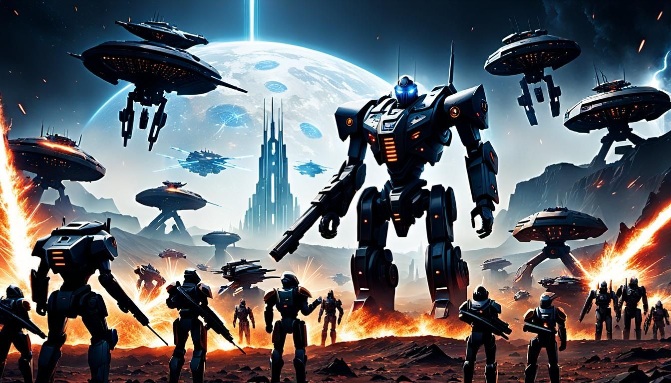 Create an illustration depicting the climactic moment of the Genesis ...