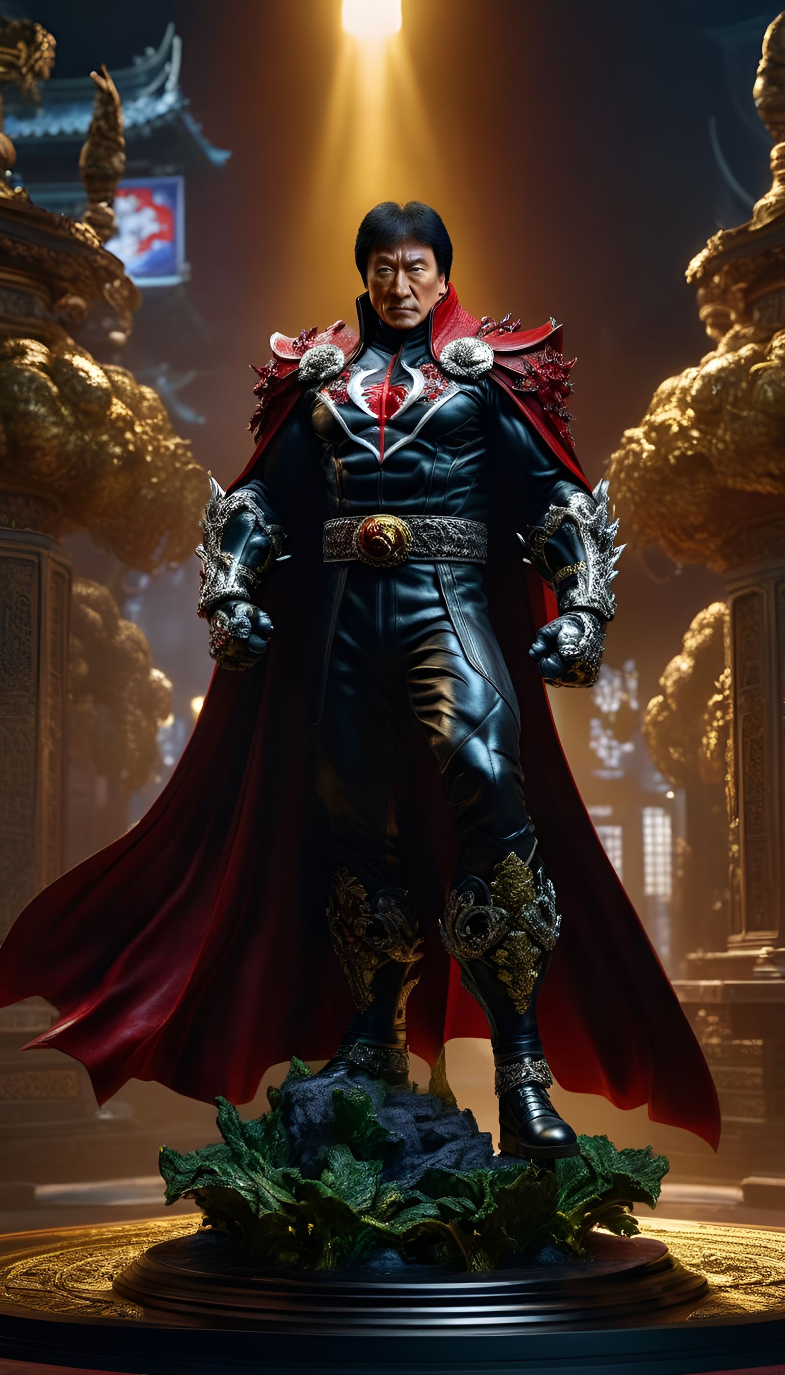 Jackie Chan as Spawn - AI Generated Artwork - NightCafe Creator