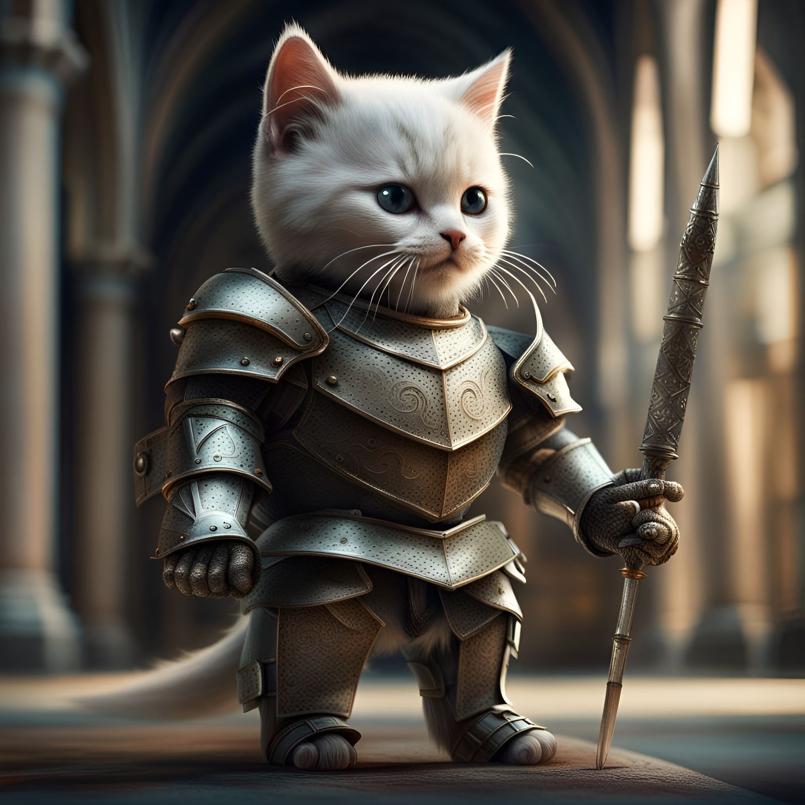Knight kitten - AI Generated Artwork - NightCafe Creator