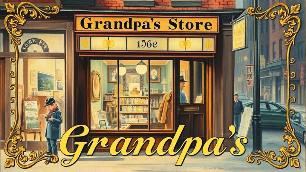 Grandpa's Store - Grandpa's Storefront in Vintage 50s NYC St...
