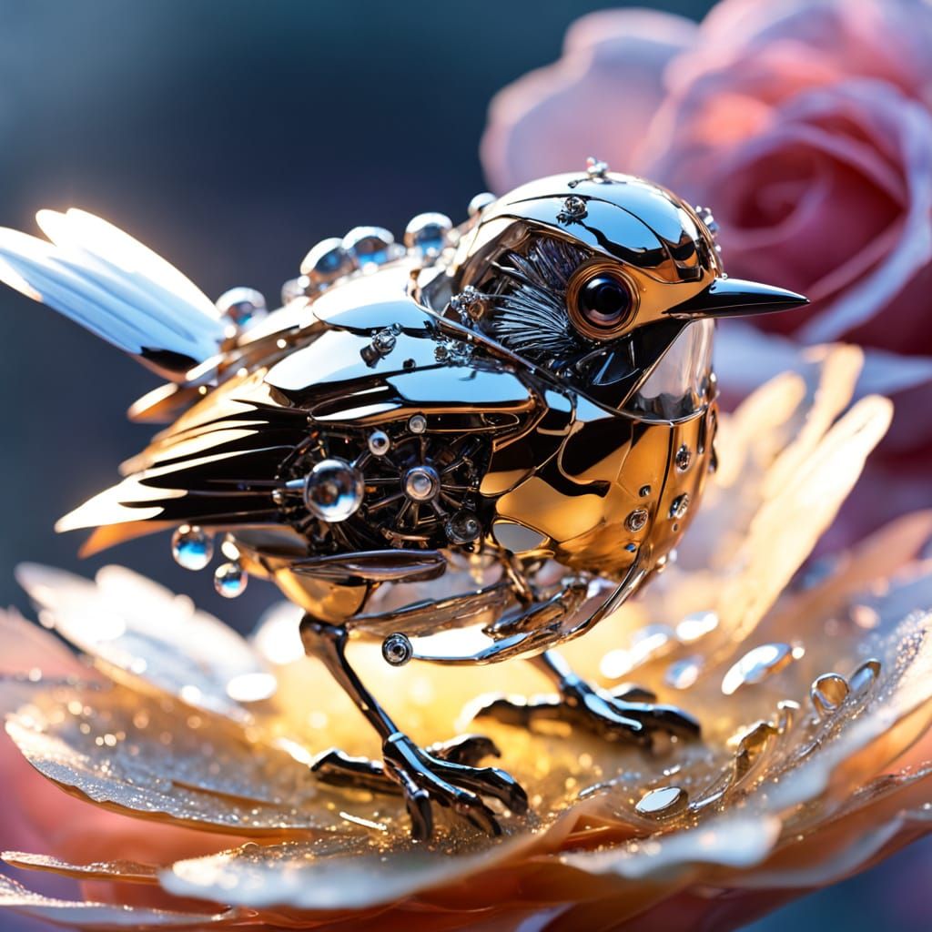 Chrome robin bird - Chrome robin bird