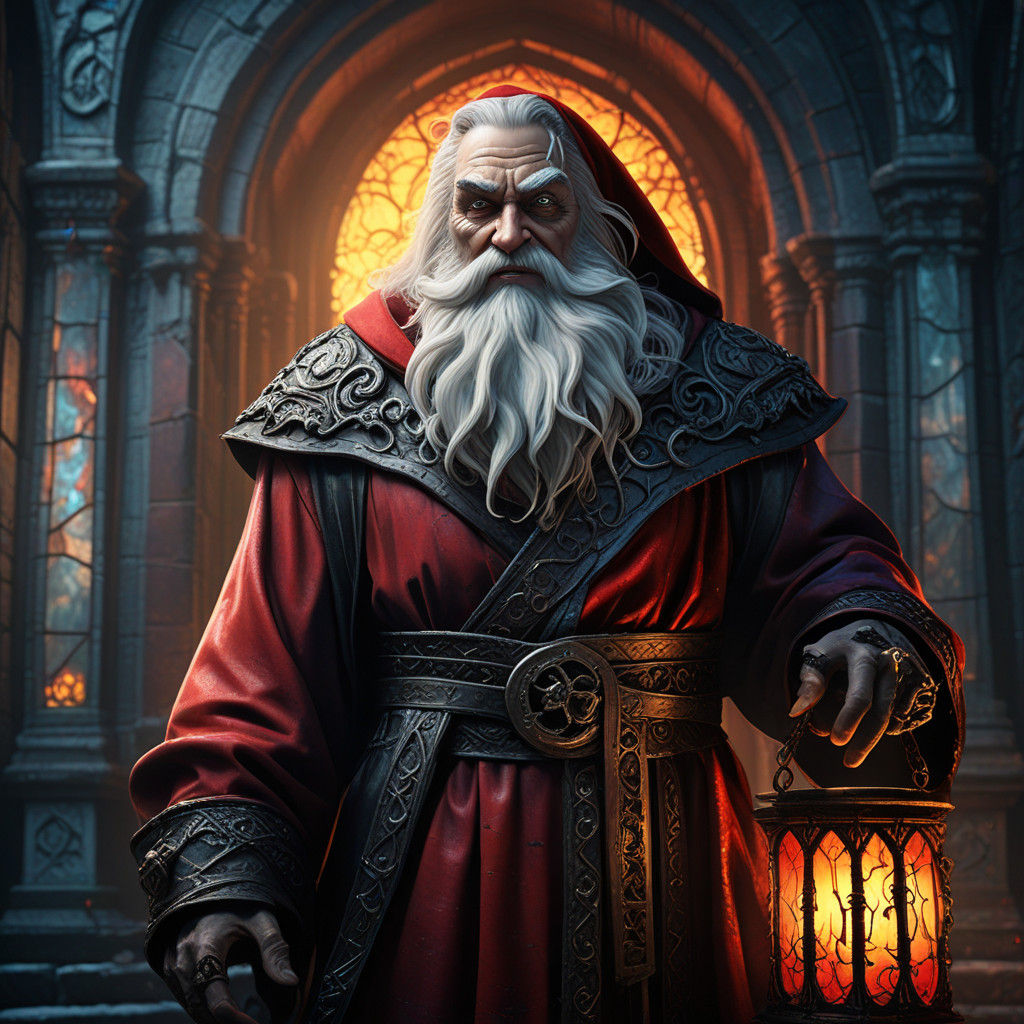 Dramatic, Cinematic Evil Santa Claus in Dark Fanta... - AI Art