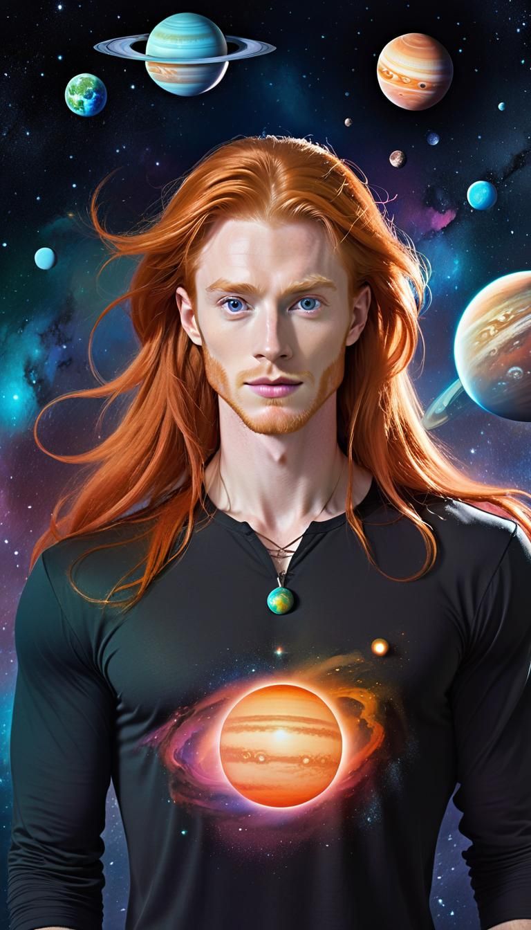 Ginger man, space scenery