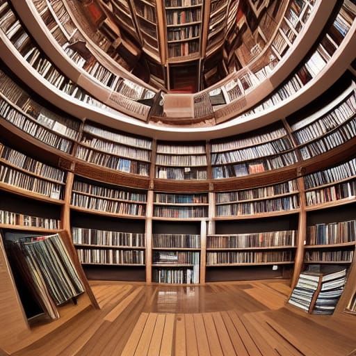 hyper dimensional library - AI Generated Artwork - NightCafe Creator