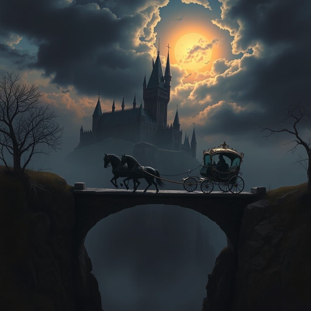 Castle 34a - Foreboding Gothic Castle in Muted Earthy Tones