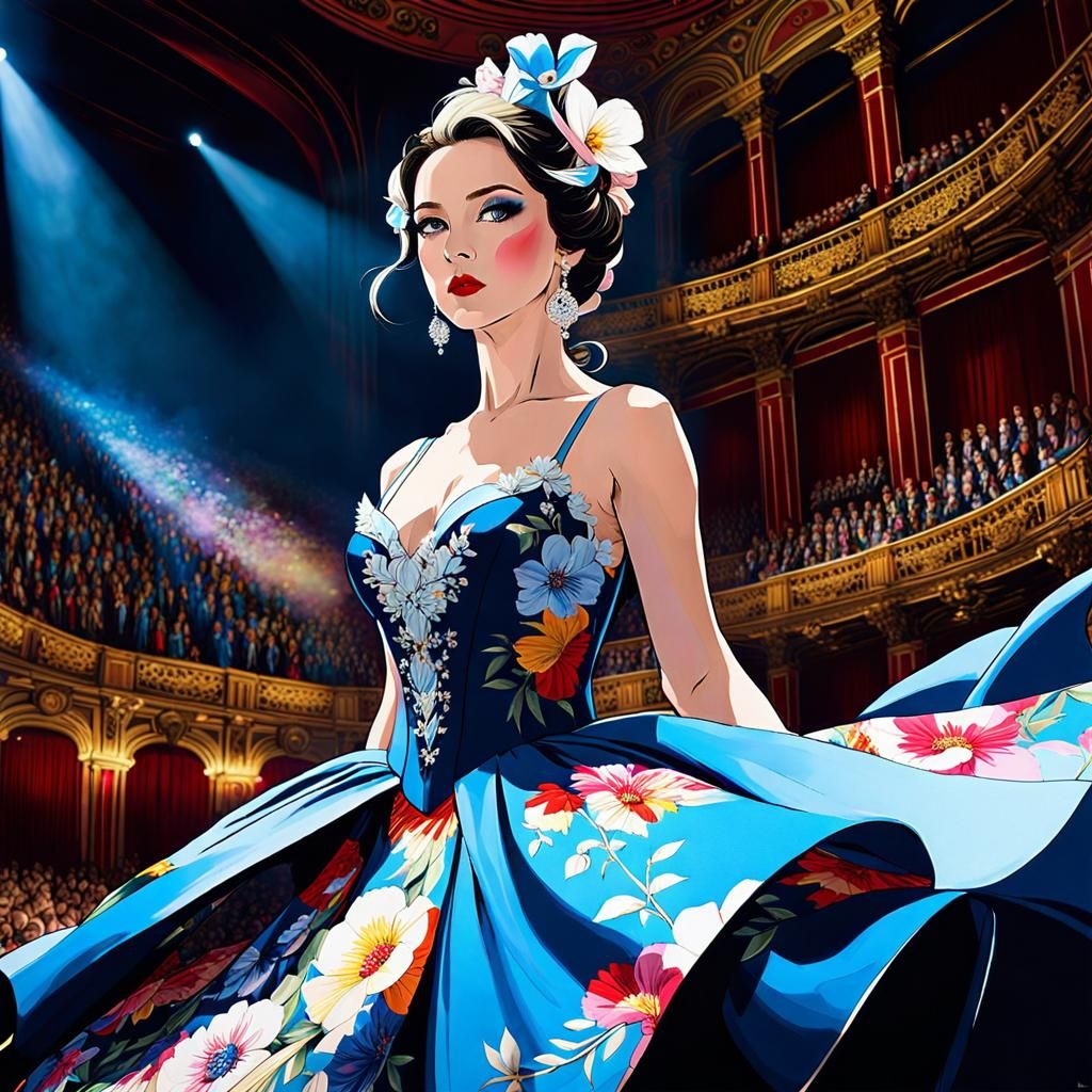 Beautiful Floral Performance at the Opera. - AI Generated Artwork ...