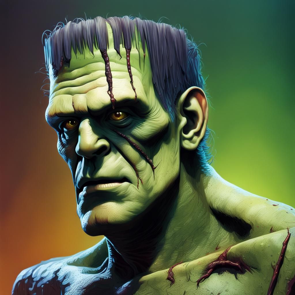 "Frankenstein" (Movie Version) (Hyperreal) - AI Generated Artwork ...