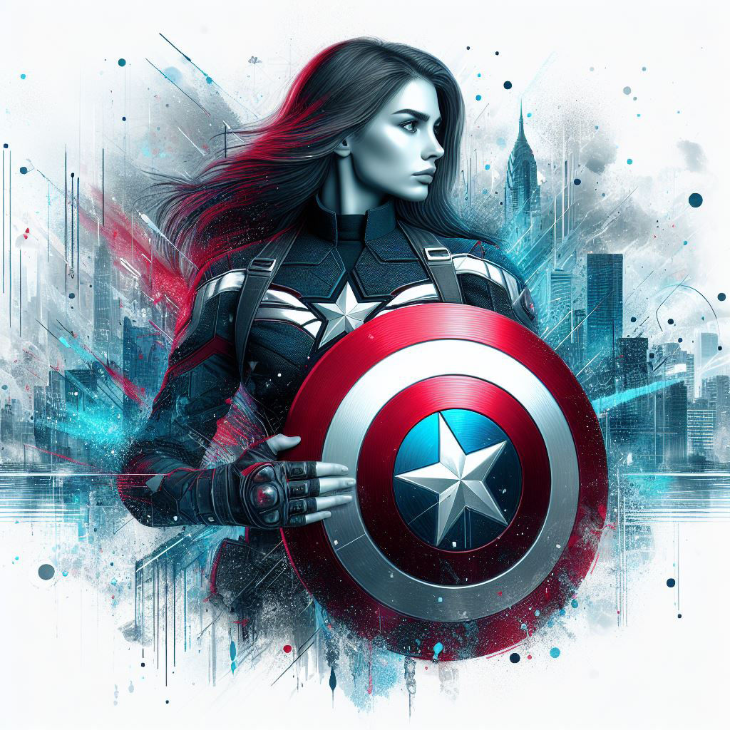 Female Captain America - AI Generated Artwork - NightCafe Creator