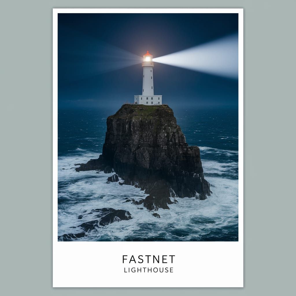 Fastnet Lighthouse - Edward Hopper-Inspired Fastnet Lighthou...